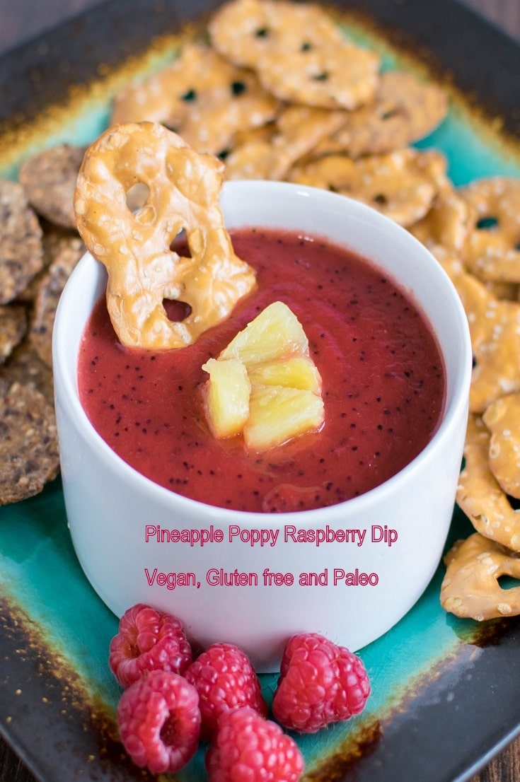 Pineapple Poppy Raspberry Dip | V + GF + Paleo | kiipfit.com