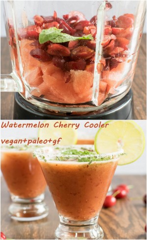 Watermelon Cherry Cooler [ vegan + gf ] kiipfit.com
