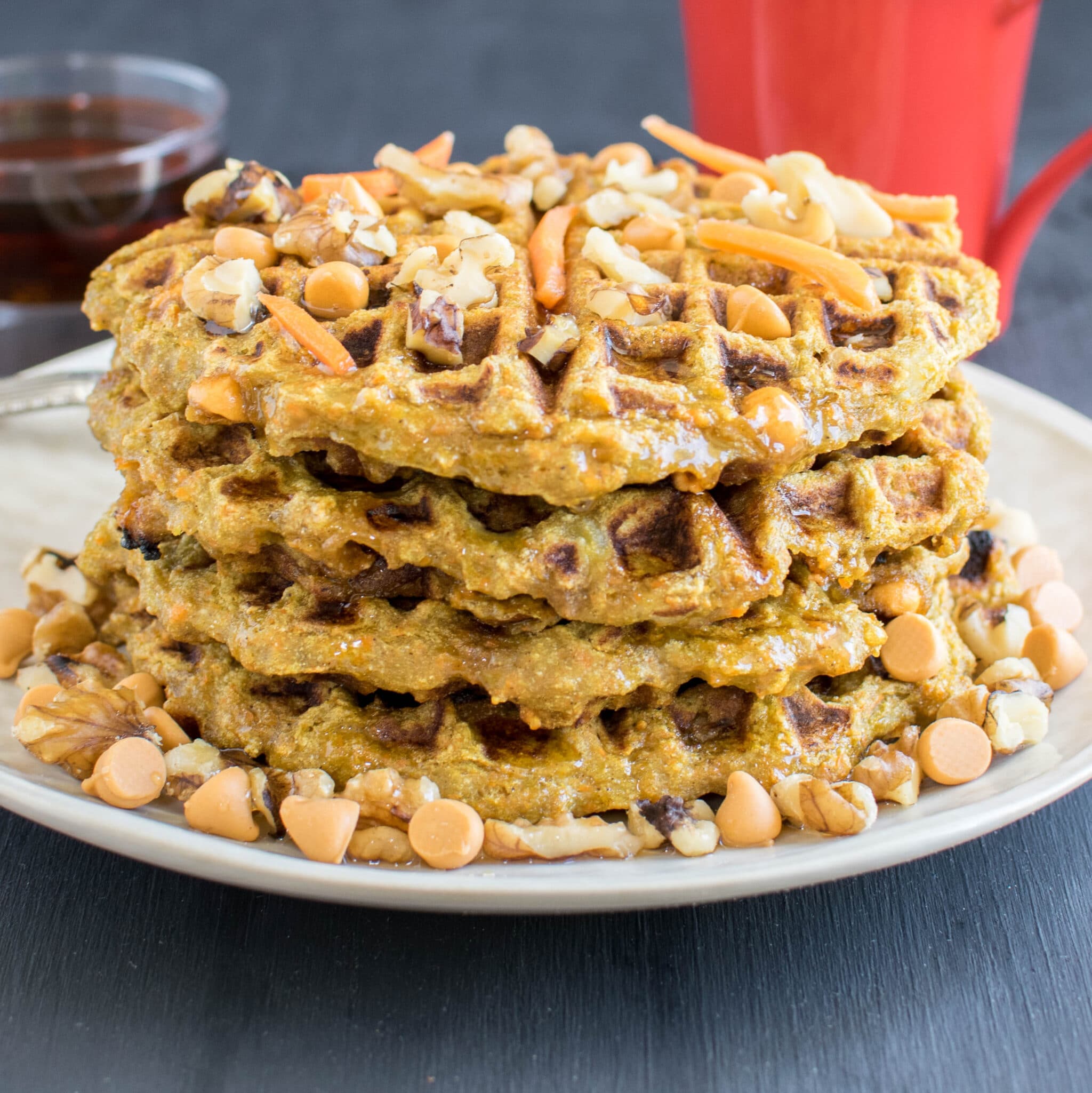 Butterscotch Carrot Millet Waffles | vegan | kiipfit.com