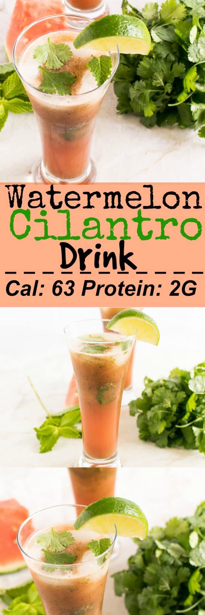 Watermelon Cilantro Drink | v gan + glutenfree | kiipfit.com