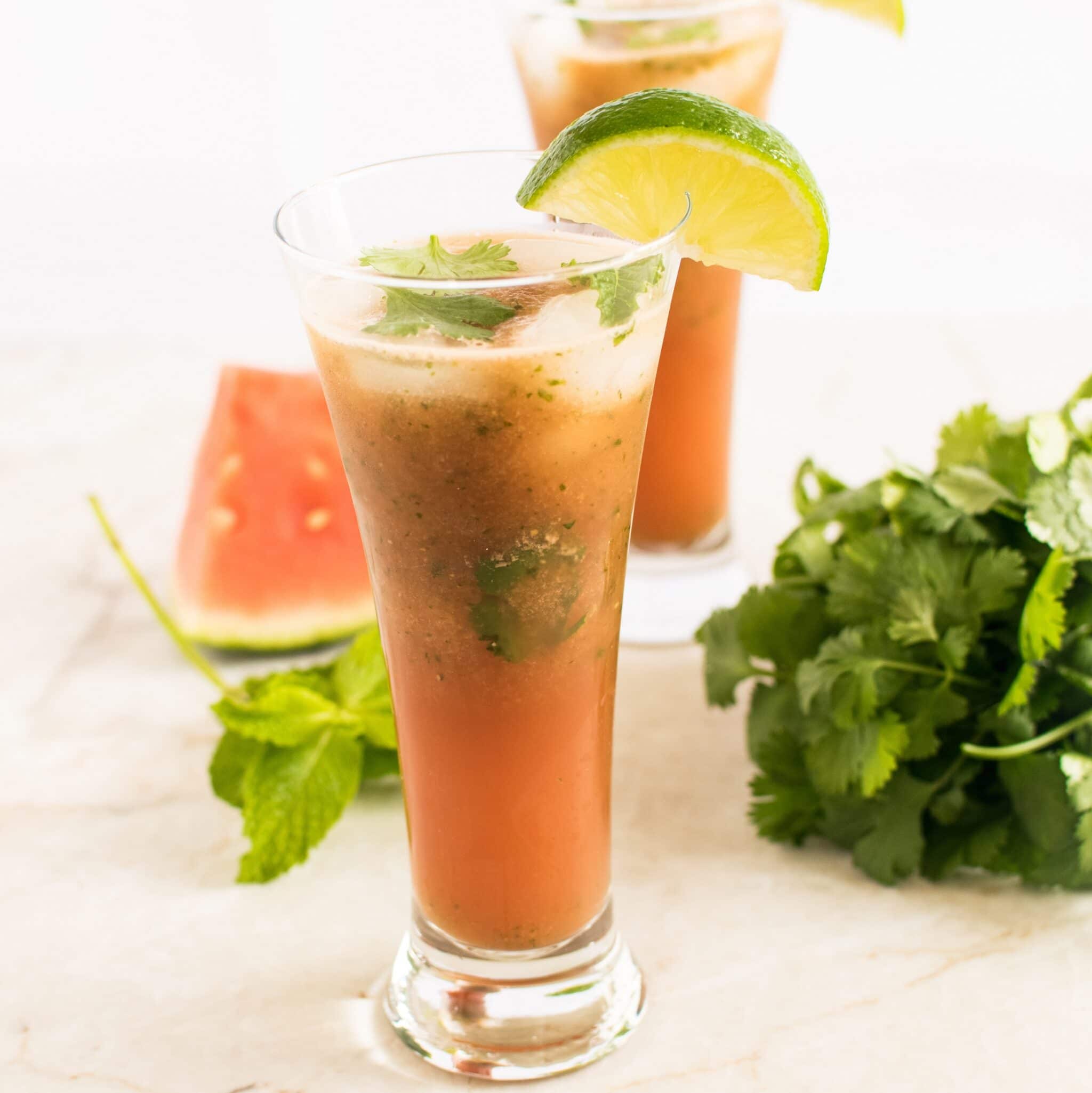 Watermelon Cilantro Drink | v gan + glutenfree | kiipfit.com