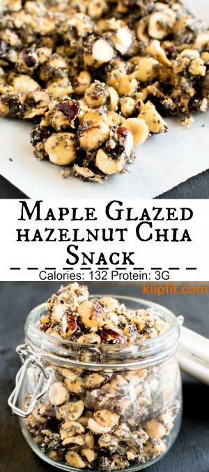 Maple Glazed Hazelnut Chia Snack [ vegan + GF + Paleo ] kiipfit.com