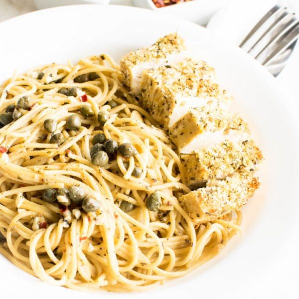 Tofu Steak Spaghetti | vegan + dairy free | kiipfit.com