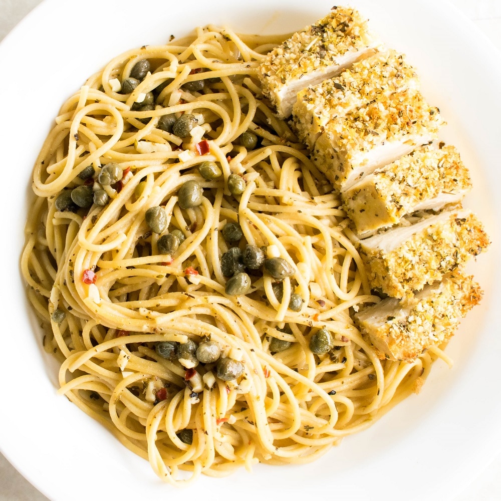 Tofu Steak Spaghetti | vegan + dairy free | kiipfit.com
