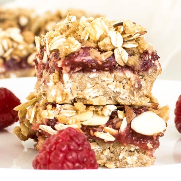 Raspberry Bars | vegan + dairy free + oil free | kiipfit.com