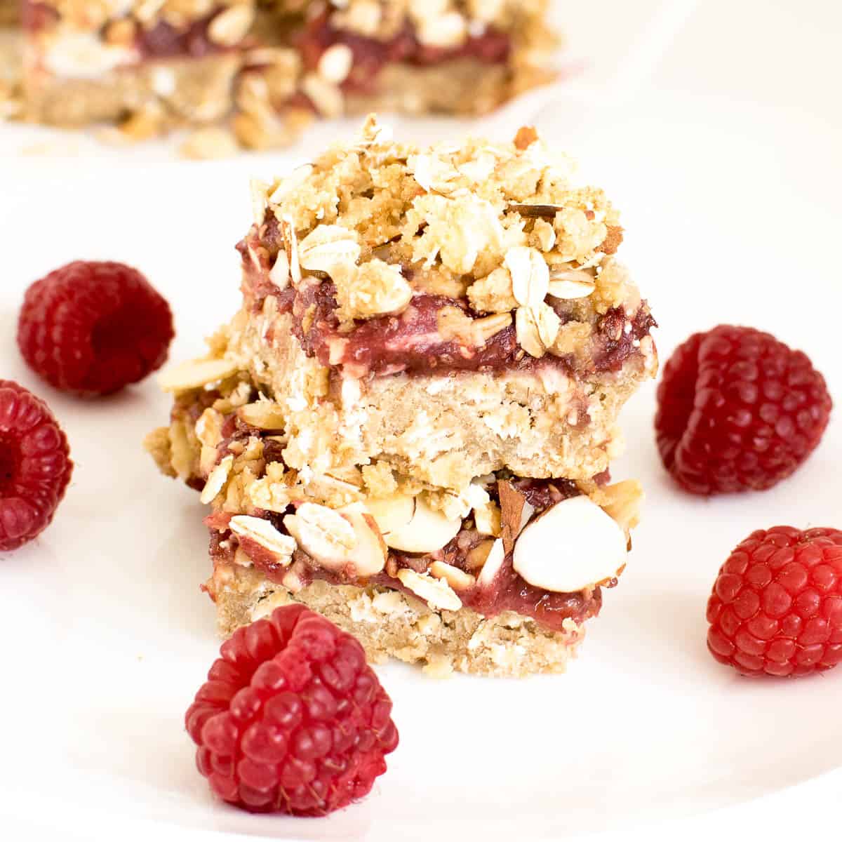 Raspberry Bars | vegan + dairy free + oil free | kiipfit.com