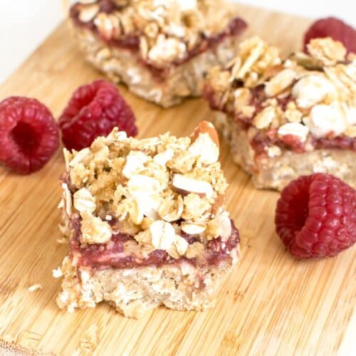 Raspberry Bars | vegan + dairy free + oil free | kiipfit.com