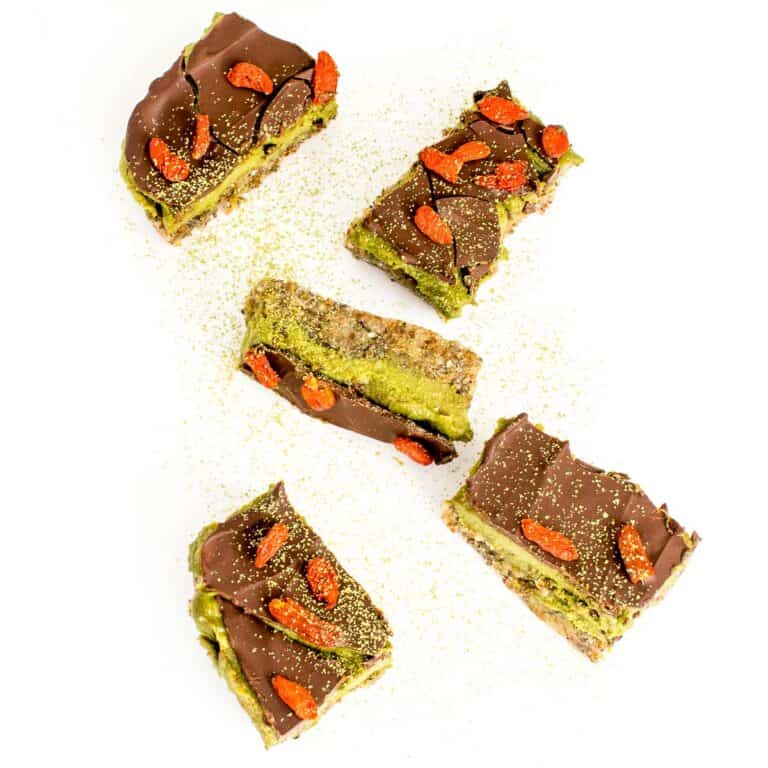 Matcha Bars | vegan + gluten free + dairy free | kiipfit.com