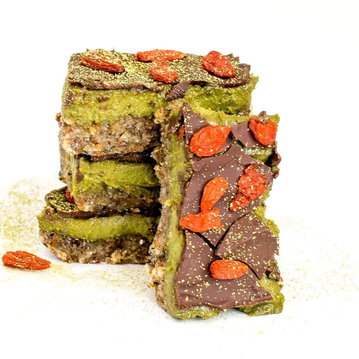 Matcha Bars | vegan + gluten free + dairy free | kiipfit.com