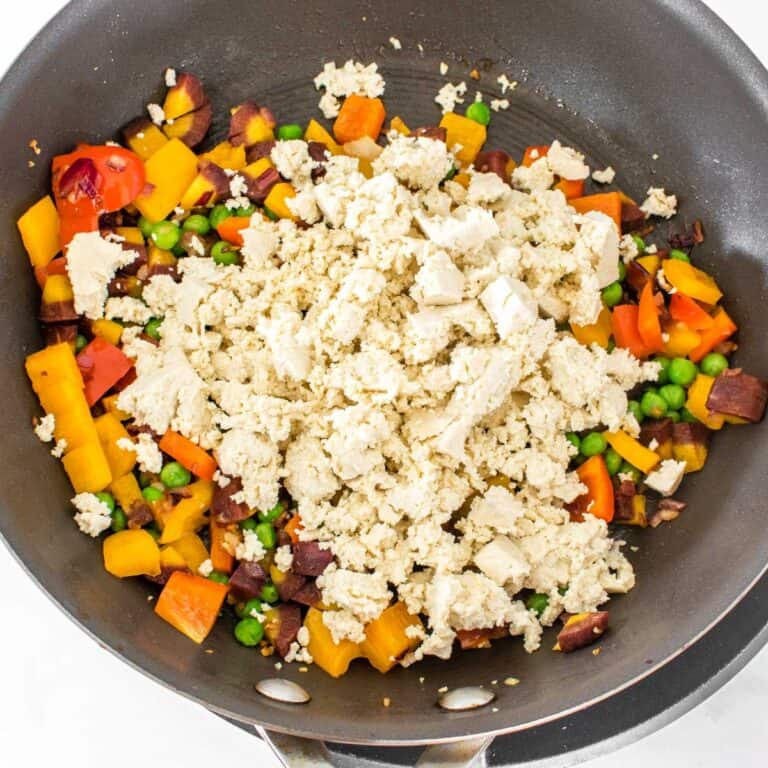 Vegan Scrambled Tofu Fried Rice with Vegetables - kiipfit.com